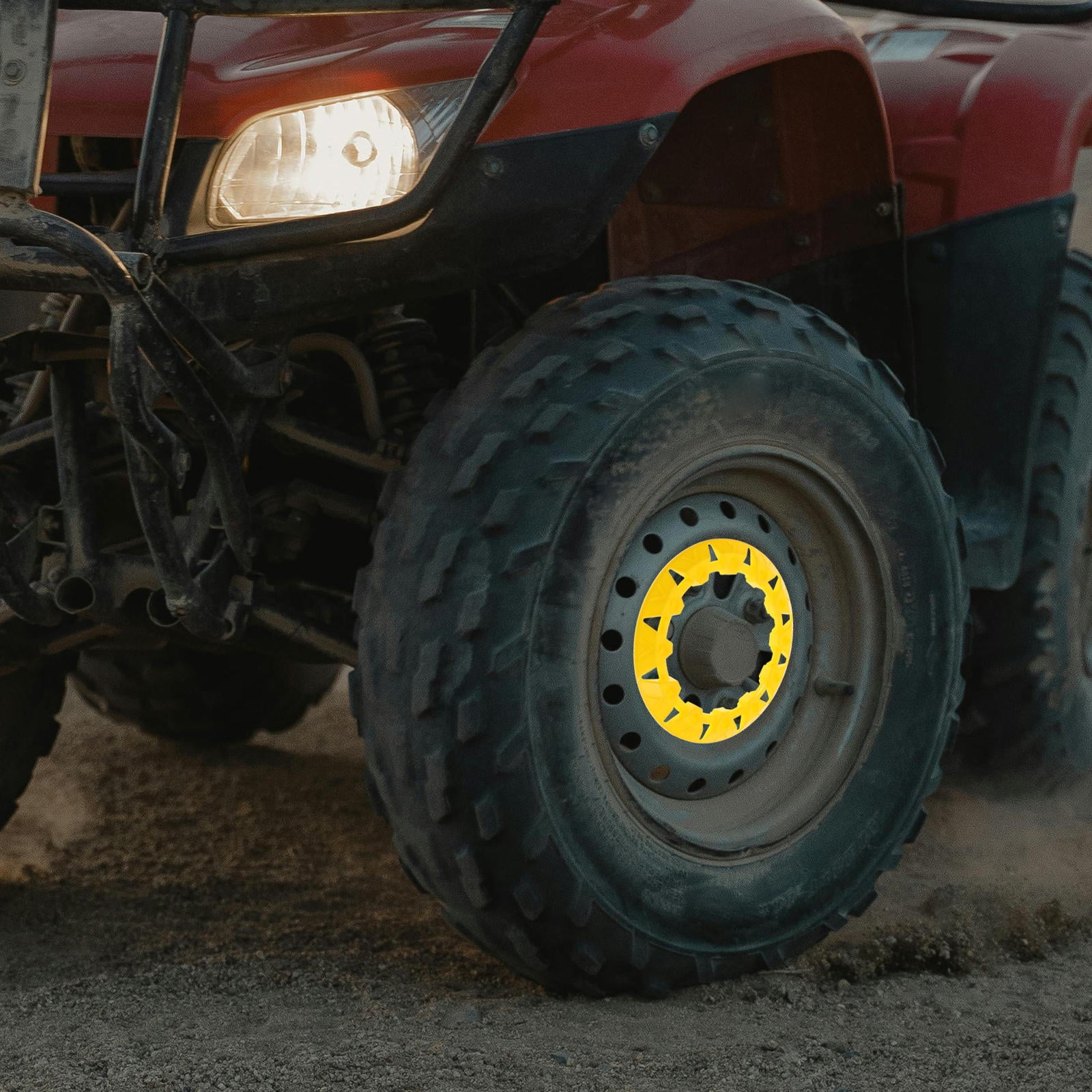 Worgeous Durable Plastic Wheel Hub Rim Cap for ATV with Yellow Color ...