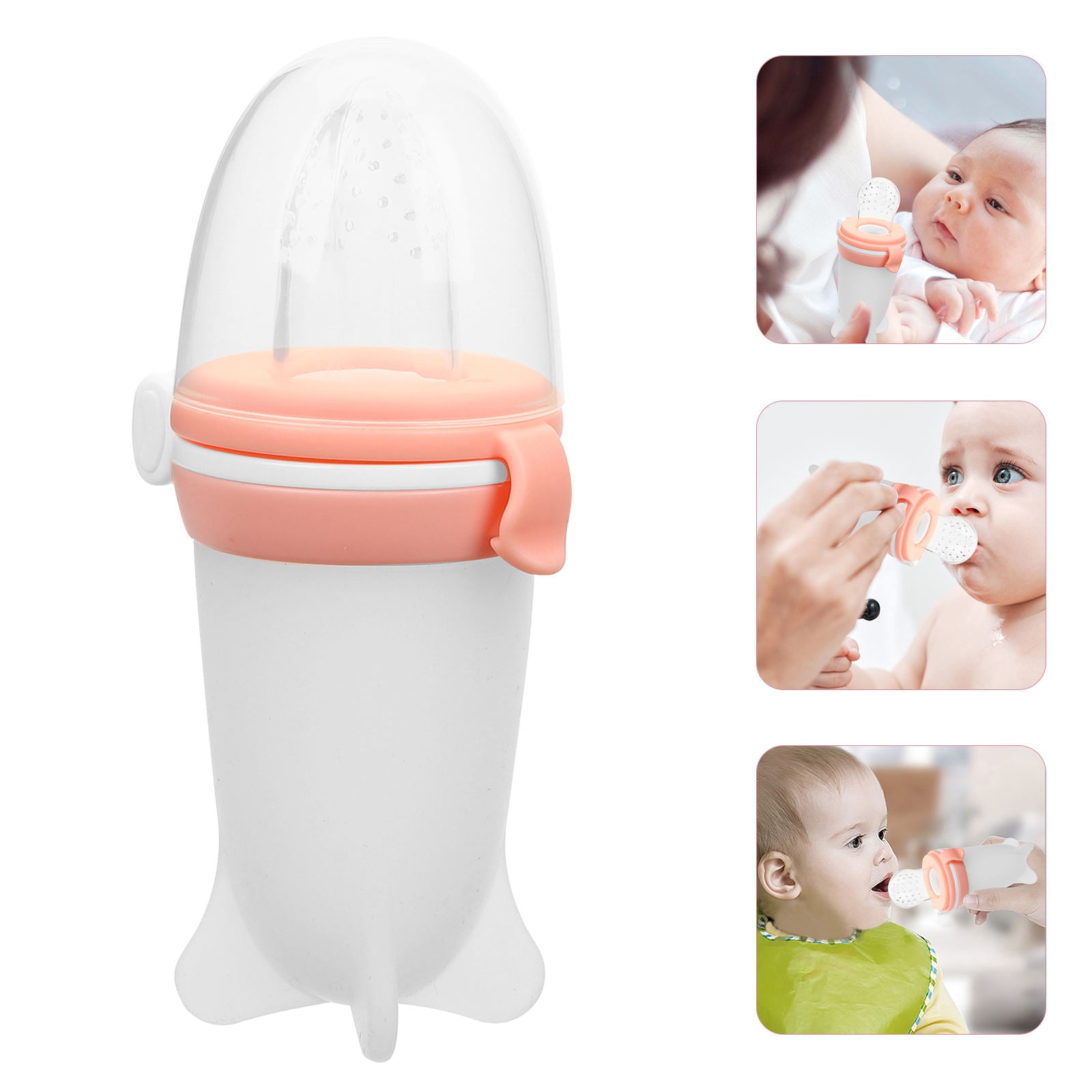 SWETRACE Baby Food Dispensing Spoon Pink Silicone 1Pcs 4.72x2.36x1.57in ...