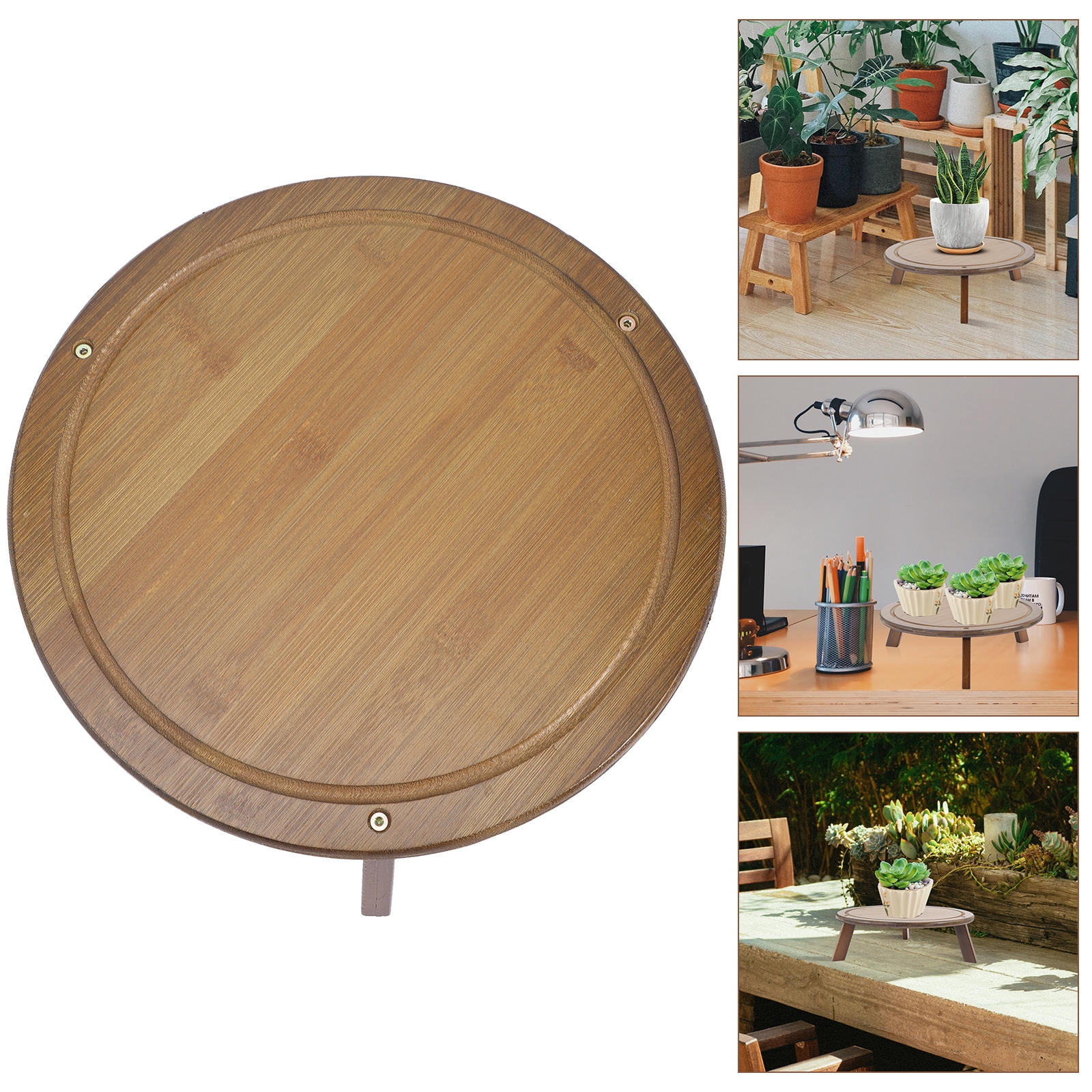 Worgeous Bamboo Flower Pot Rack Flower Pot Storage Stand Planter Holder ...