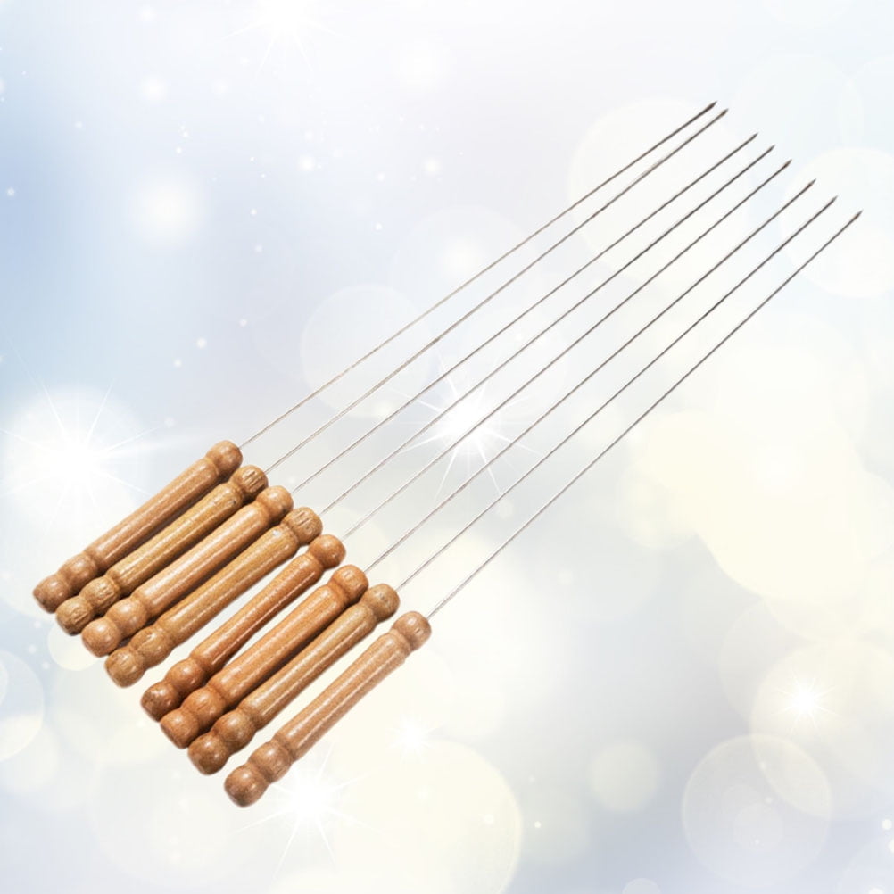 Worgeous Barbecue Sticks 24pcs BBQ Stainless Steel Skewers with Heat ...