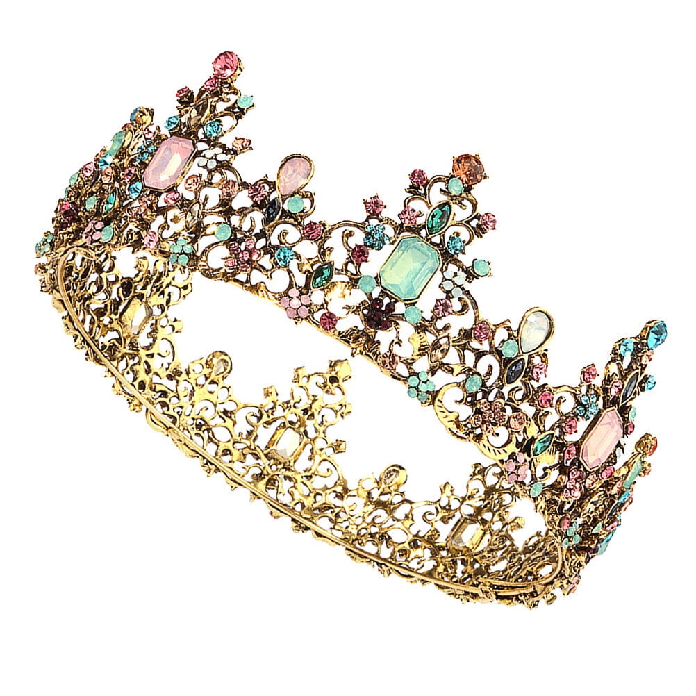 Worgeous Baroque Round Crown Carnival Headdress Crowns Banquet Bride ...