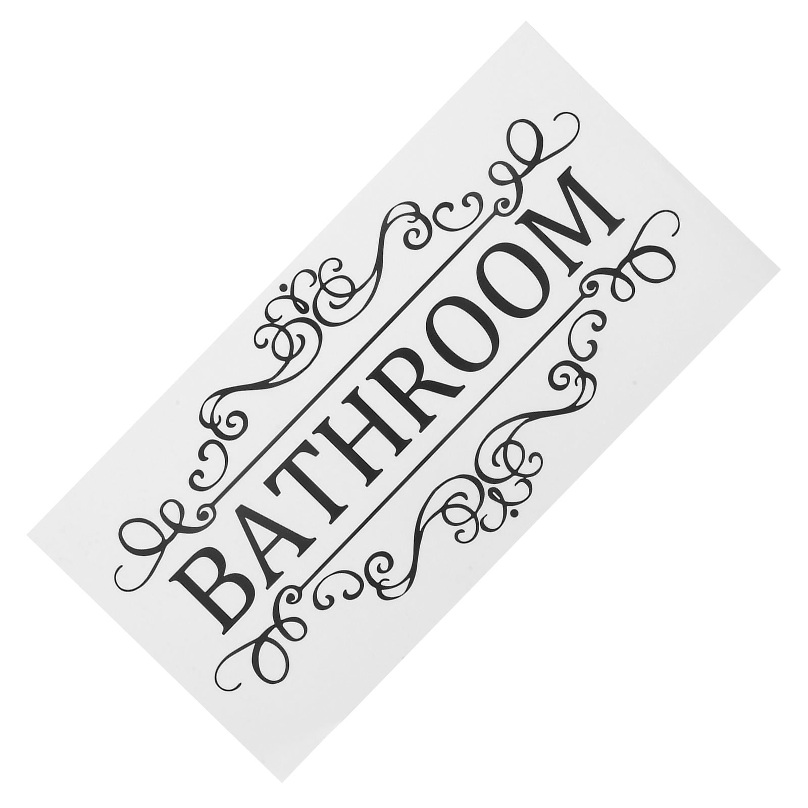 Worgeous Bathroom Wall Sticker Waterproof Removable Bathroom Door Sign ...