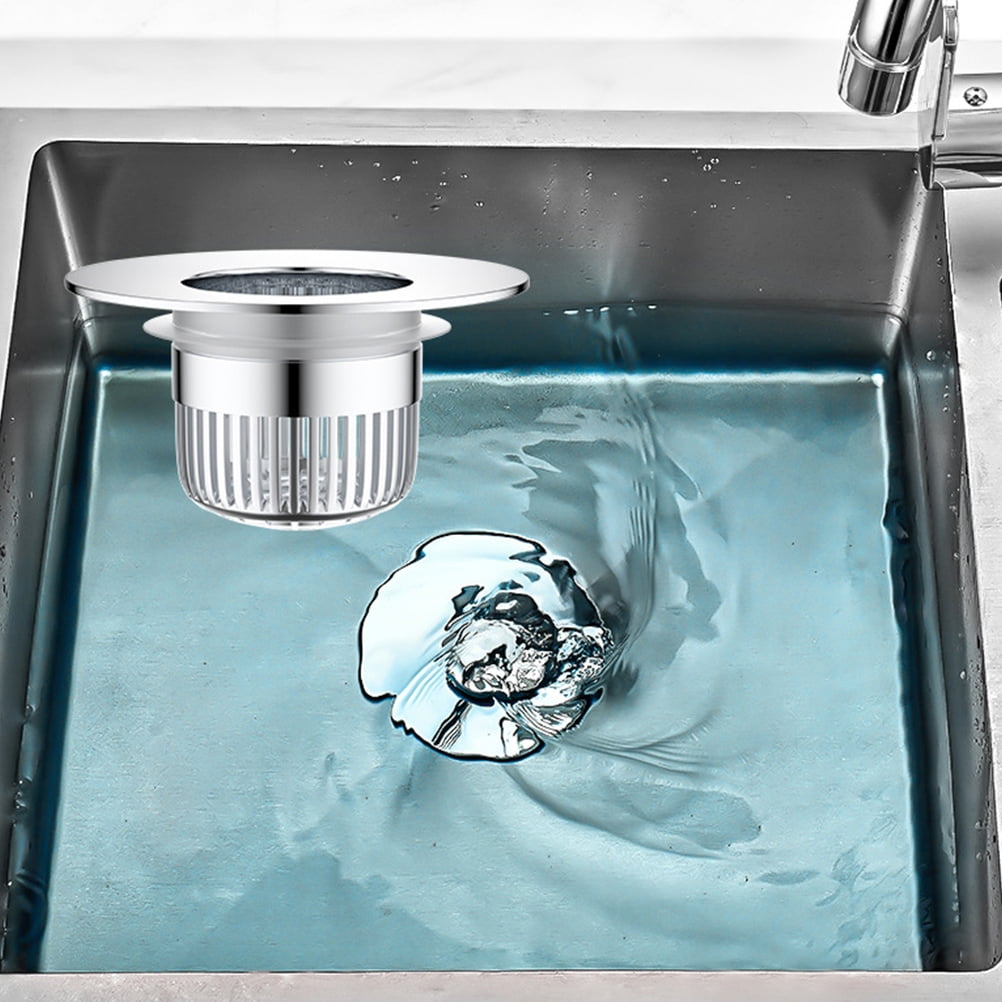 Raindrops Sink Drain Plug Silver Stainless Steel 1Pcs 4.3x4.3x2.4in ...