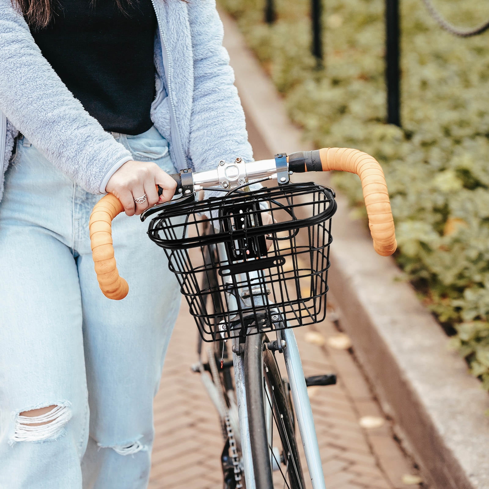 Worgeous Bicycle Folding Basket Bike Rear Storage Baby Shopping Black ...