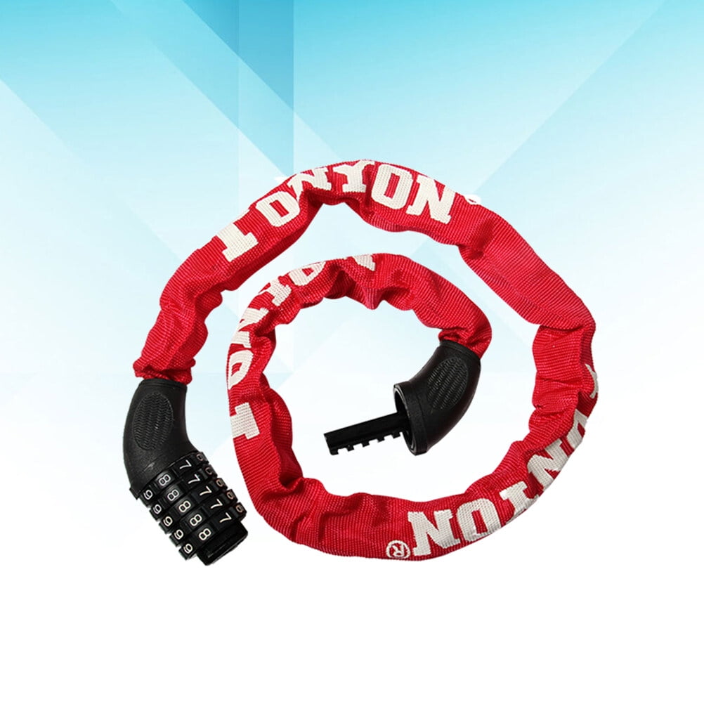 Worgeous Bike Lock Combination Chain Lock Heavy Duty Resettable 5 ...