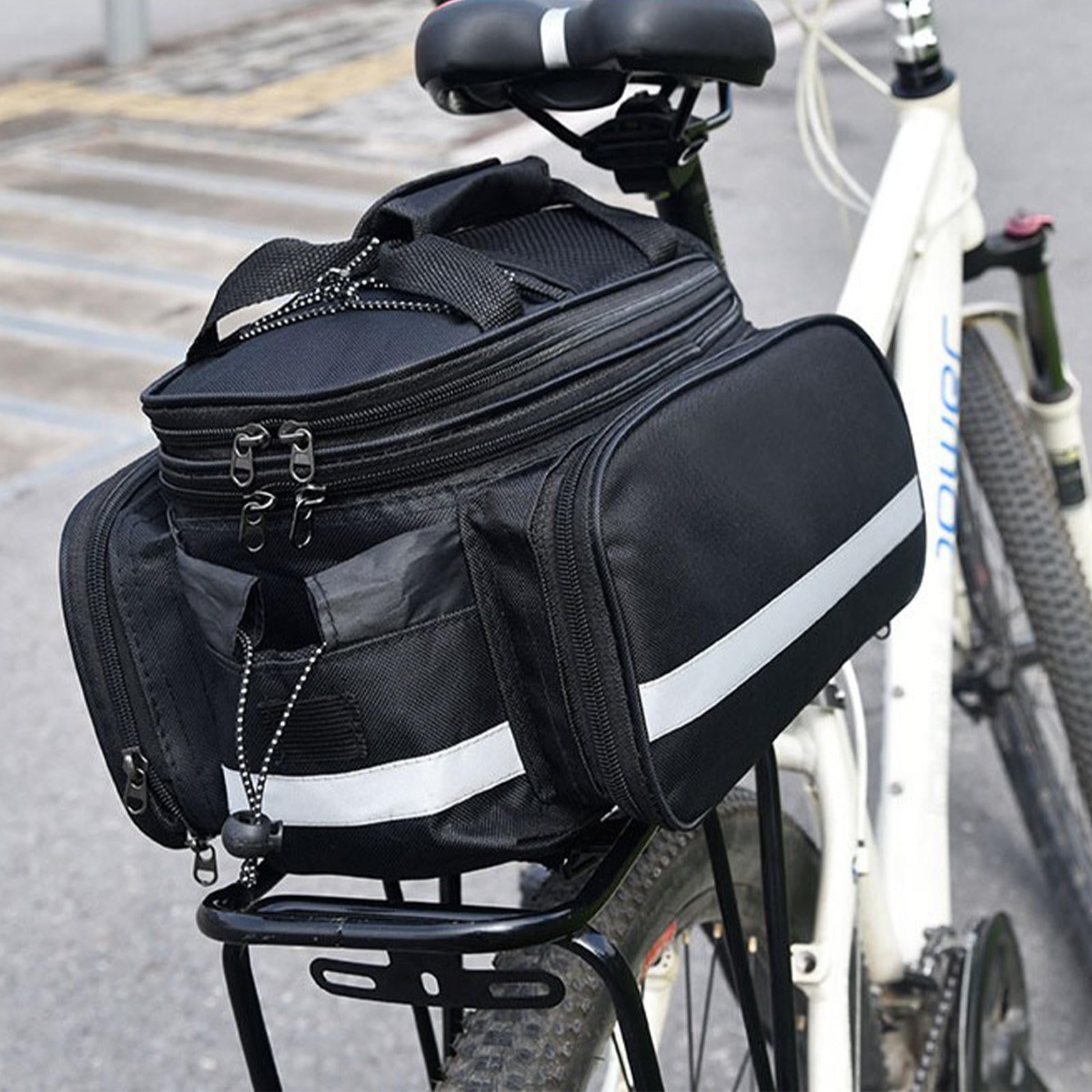 Worgeous Bike Rear Rack Grocery Pouch Bags for Bicycles Large Storage ...