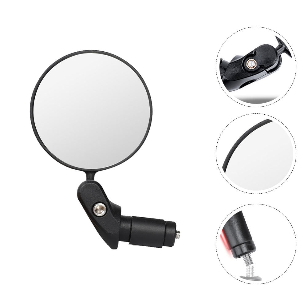 Worgeous Bike Mirror Black PC 1Pack Reflective Adjustable Handlebar ...