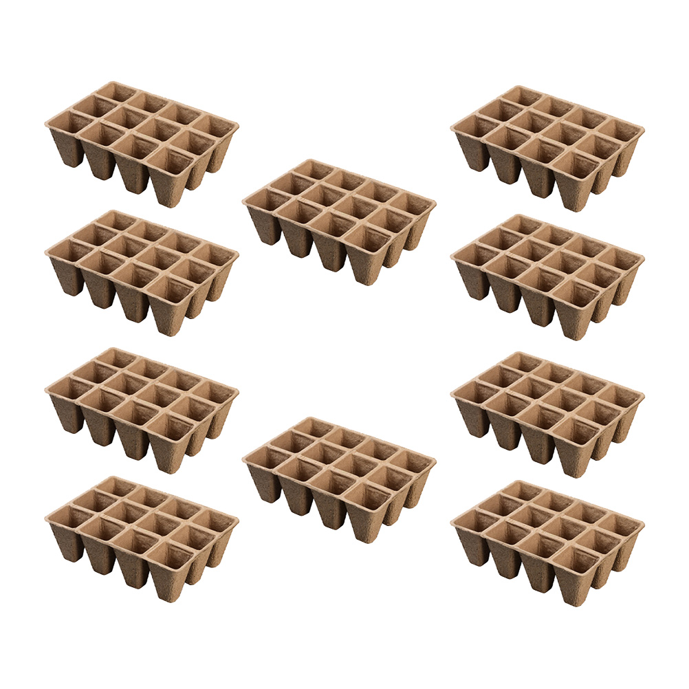 Worgeous Biodegradable Plant Nursery Pots for Gardening Use Light Brown ...