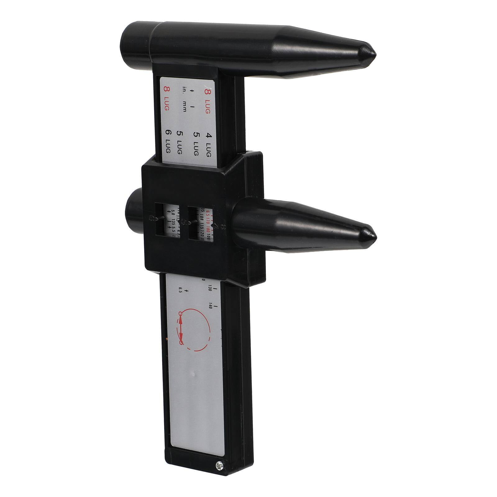 Worgeous Black ABS Car Wheel Rim Gauge Measurement Tool for Lugs Hub ...