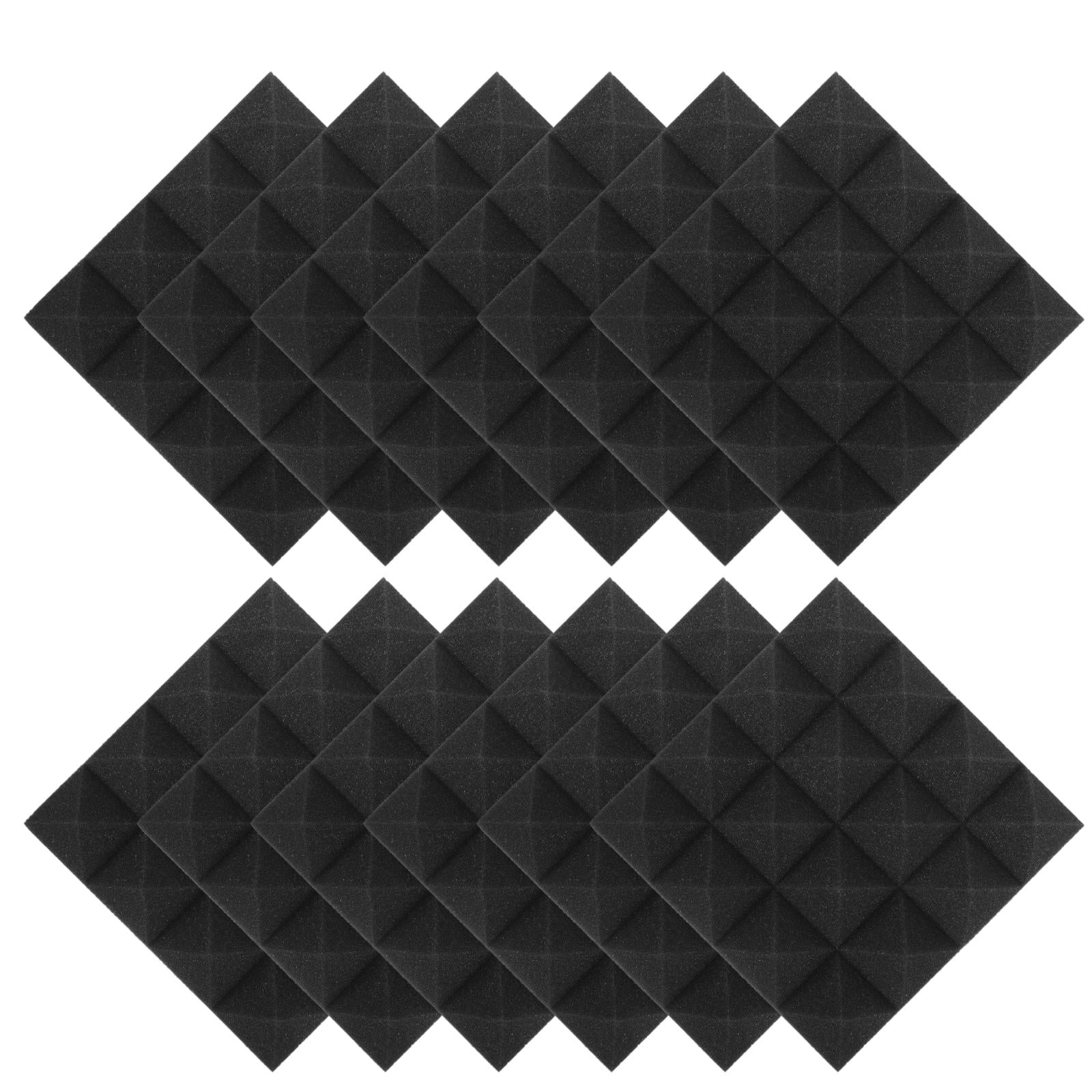 Worgeous Black Acoustic Wall Panels for Home Use Soundproof Foam with ...
