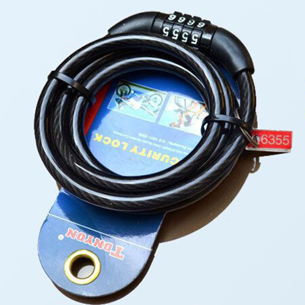 Worgeous Black Bike Coded Lock Made of Manganese Steel and ABS for ...