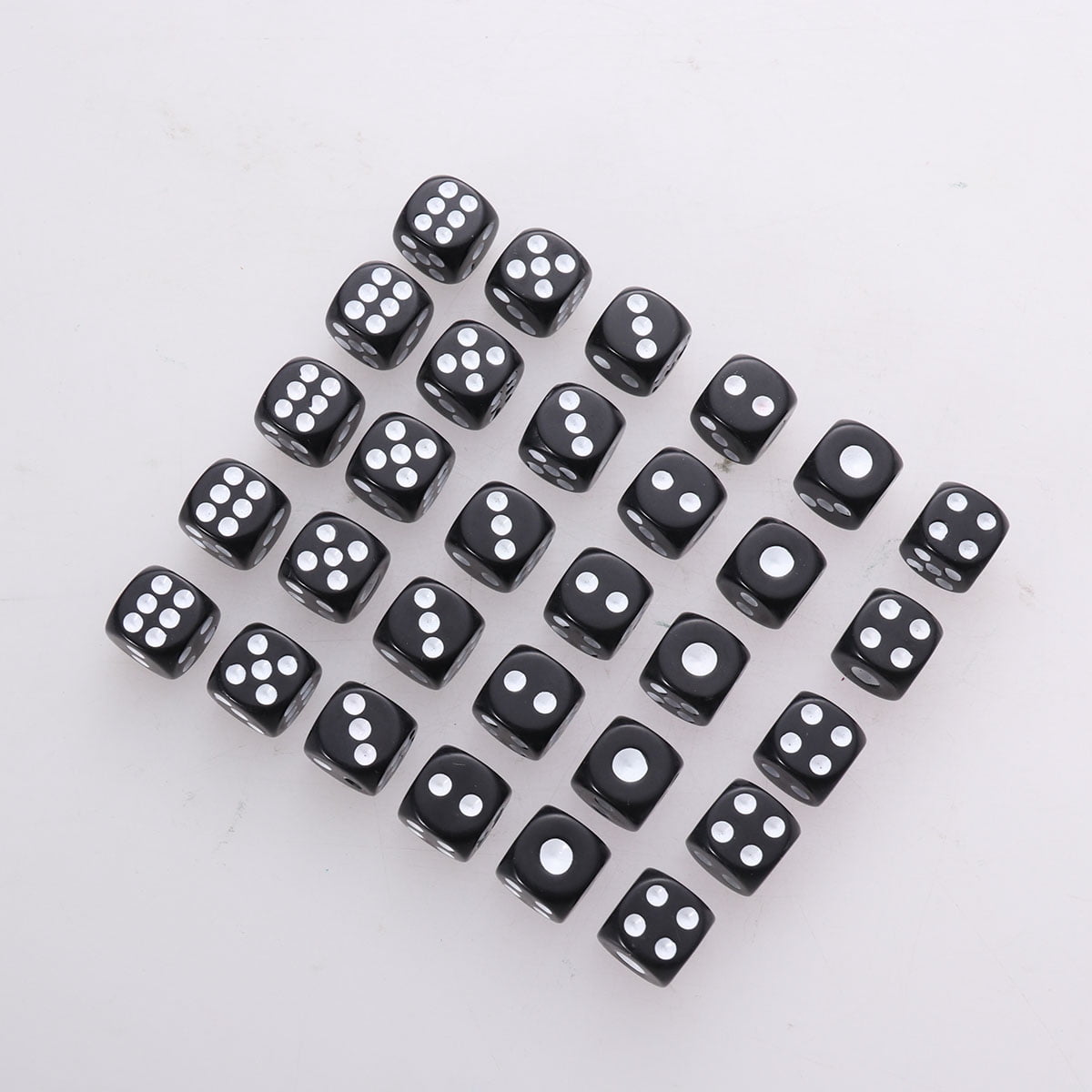 Worgeous Black Gaming Dice with Rounded Corners for Math Games ...