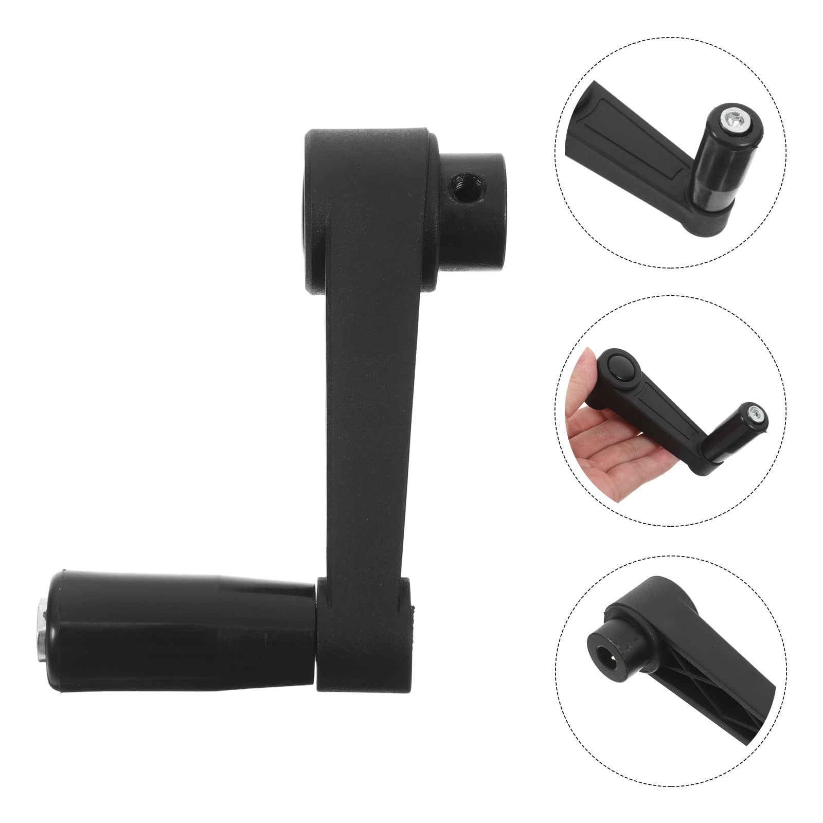 Worgeous Black Nylon Crank Handle with Round Hole and Revolving Design ...