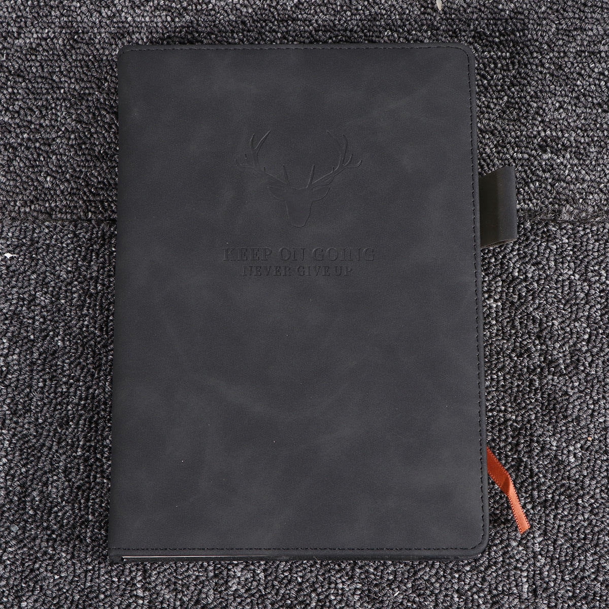 Worgeous Black PU Leather A5 Notebook Exercise Book for Taking Notes ...