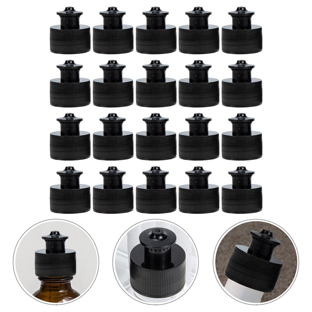 Worgeous Black Push Pull Replacement Bottle Caps for Sports Bottles ...