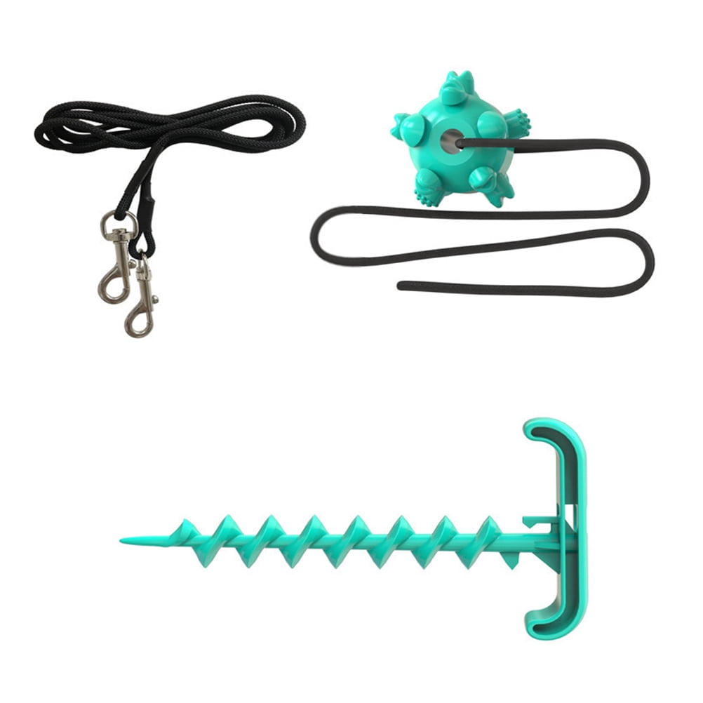 Worgeous Blue Dog Stake with 360Degree Movable Ring for Outdoor Use ...