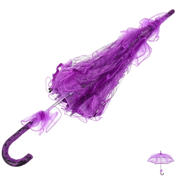 Worgeous Blue Lace Decorative Parasol Umbrella for Weddings Tea Parties ...
