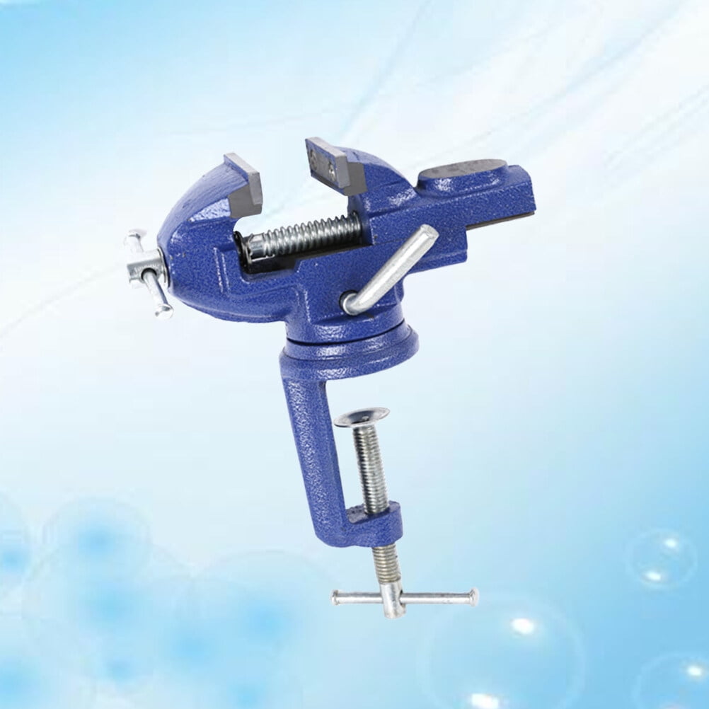 Worgeous Blue Mini Bench Vise 2 Inches 50MM Portable Iron Desk Clamp ...