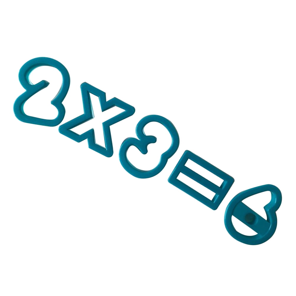 Worgeous Blue Number Mathematical Symbols Cookies Cutters for DIY ...