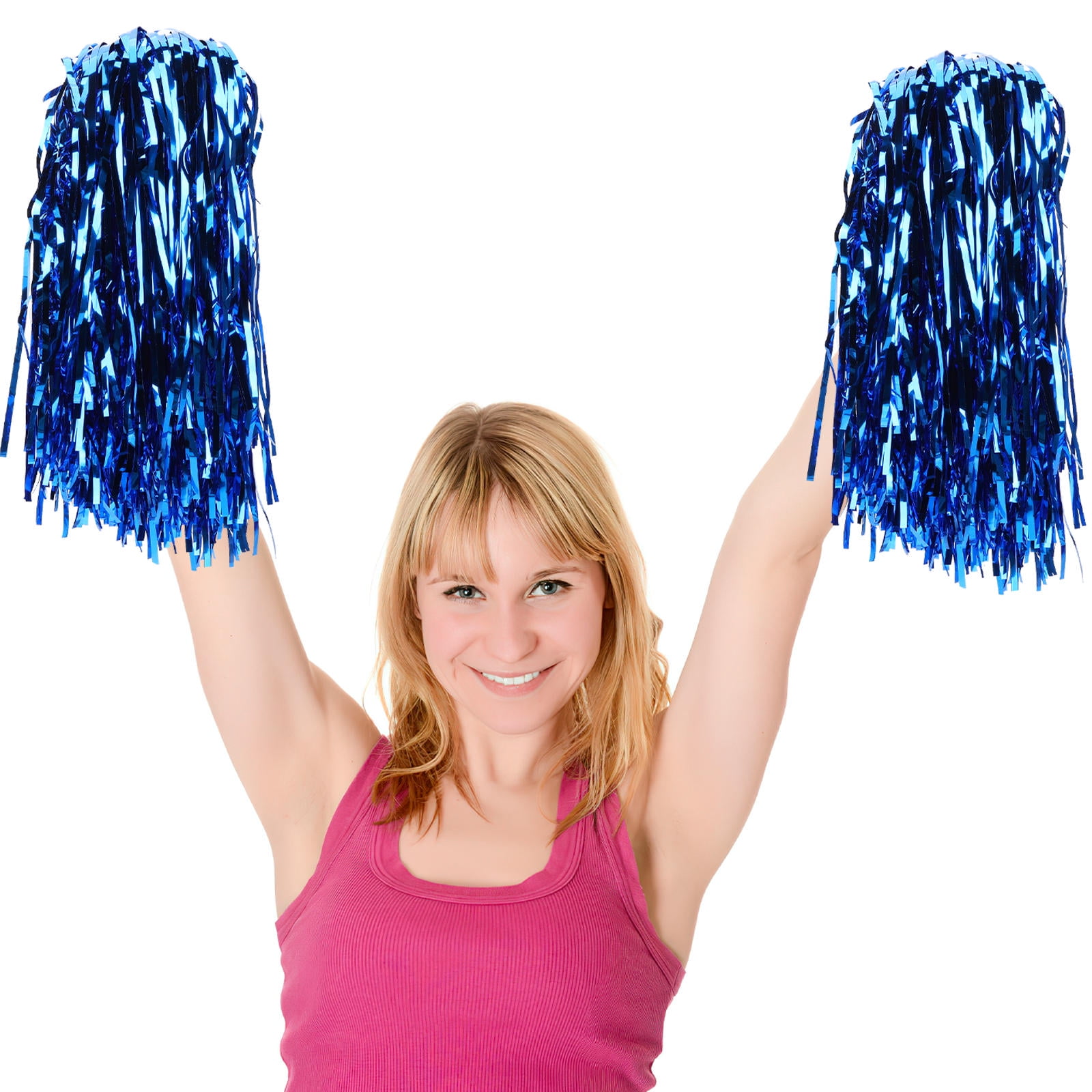 Worgeous Blue PET Cheerleading Pom Poms for Decoration Reusable and ...