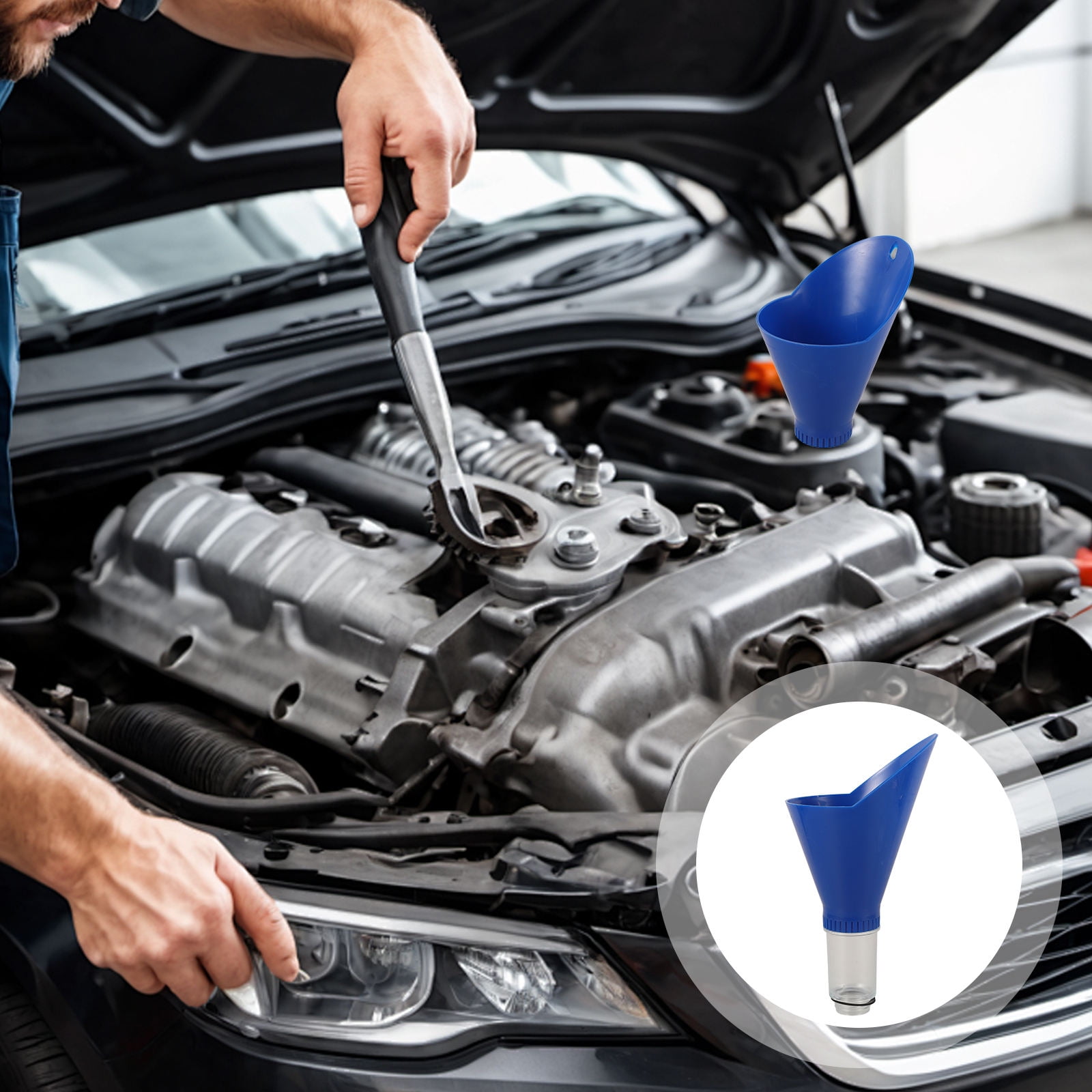 Worgeous Blue Plastic Automotive Funnel for Transferring Liquid Keeps ...