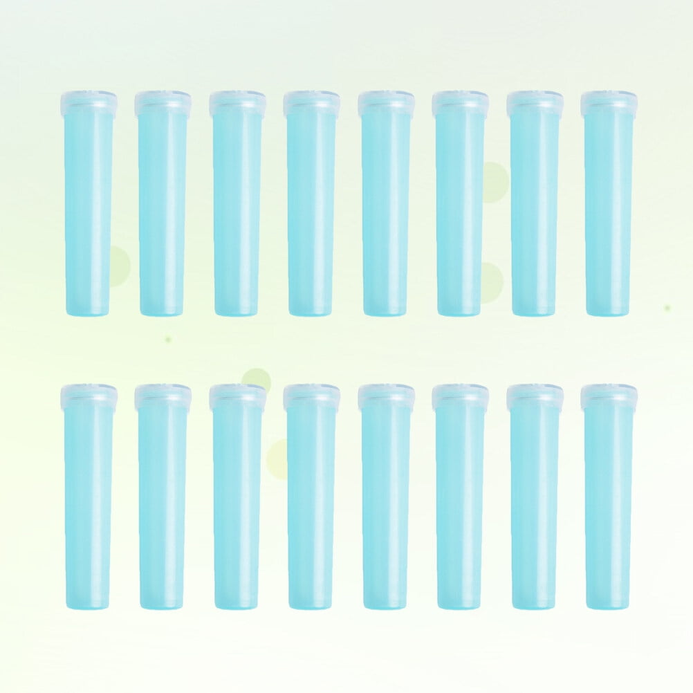 RENACLIPY 100Pcs Sky Blue Plastic Cylindrical Flower Vials for Single ...