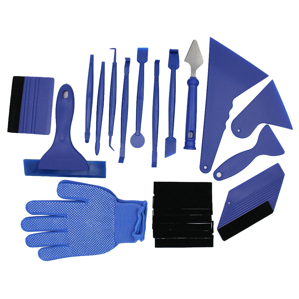 Worgeous Blue Professional Car Window Tint Tool Kit with 21 Plastic and ...