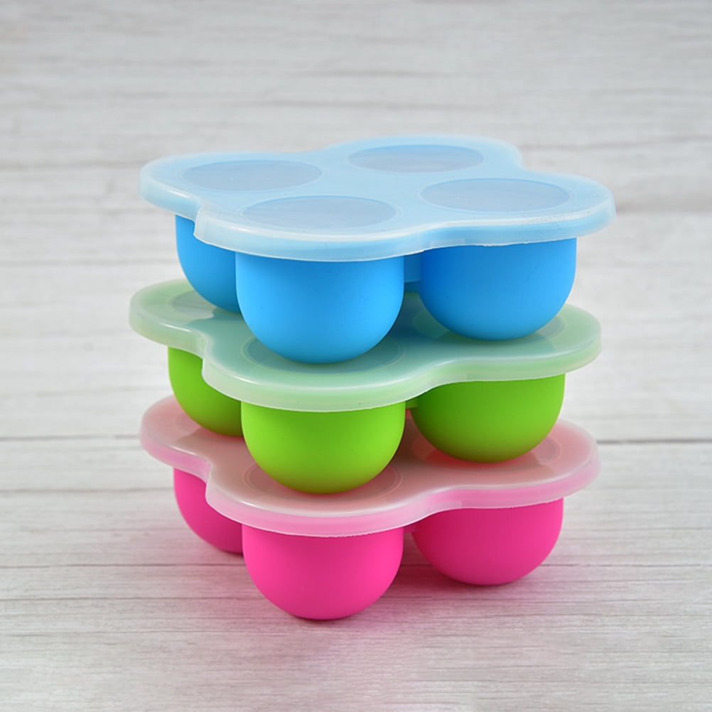 Worgeous Blue Silicone Baby Food Storage Containers for Freezer and ...