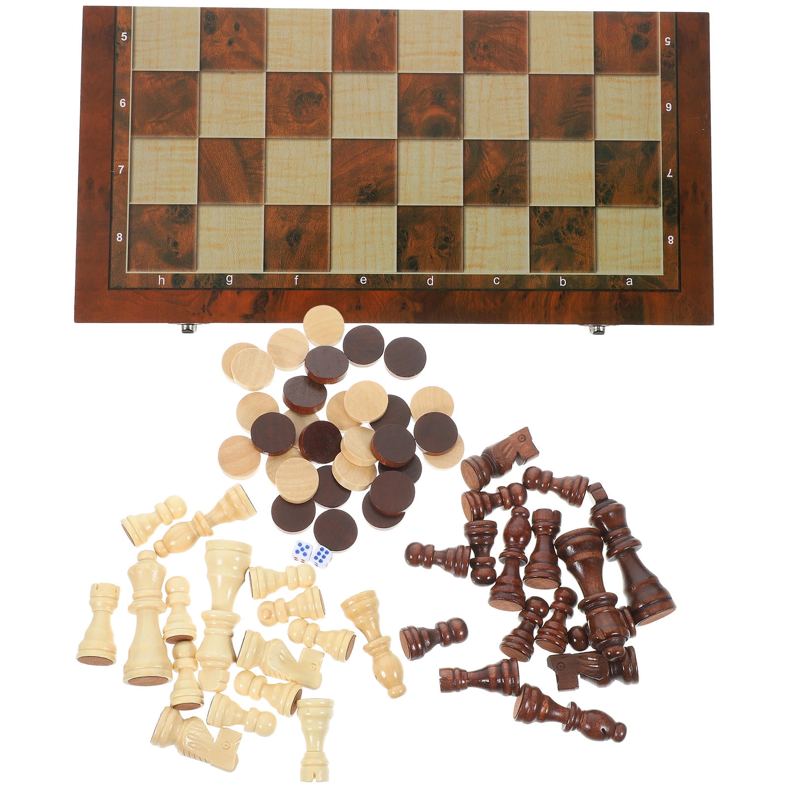 Worgeous Board Game Original Three One Chess and Checkers Set - Walmart.com
