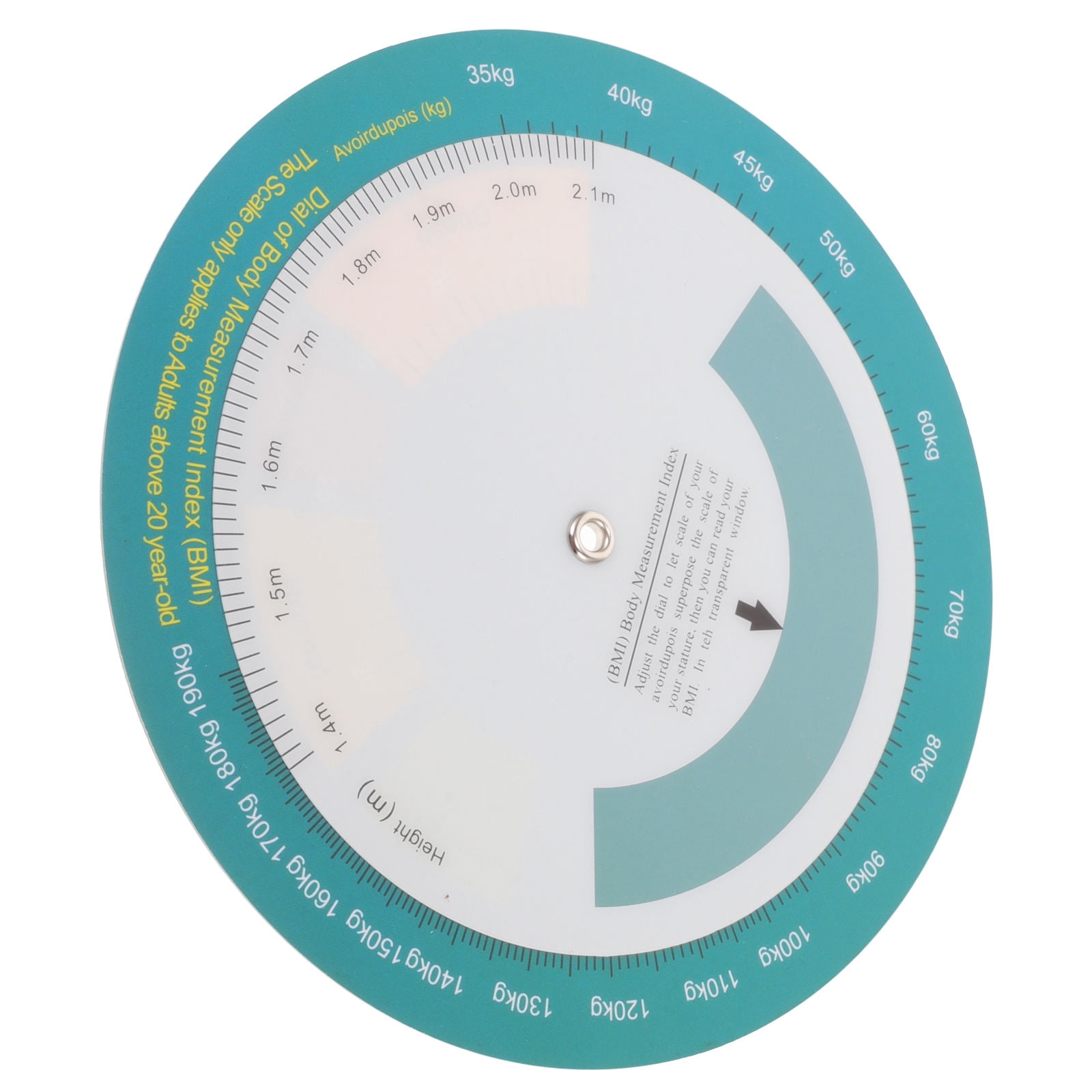 WHAMVOX Wall Mountable BMI Measurement Tool with Quick Look Wheel in ...