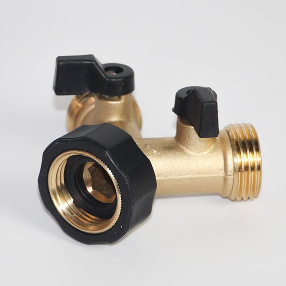 Worgeous Brass Ball Valve Connector for Garden Use Golden Color Turns ...