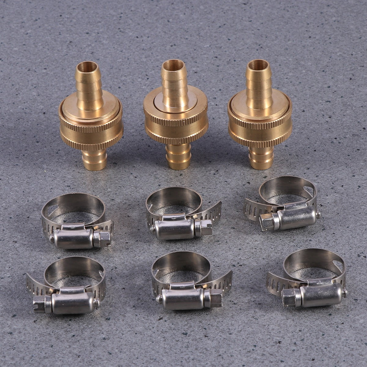 Worgeous Brass Garden Hose Connector with Stainless Tightening Clamp ...