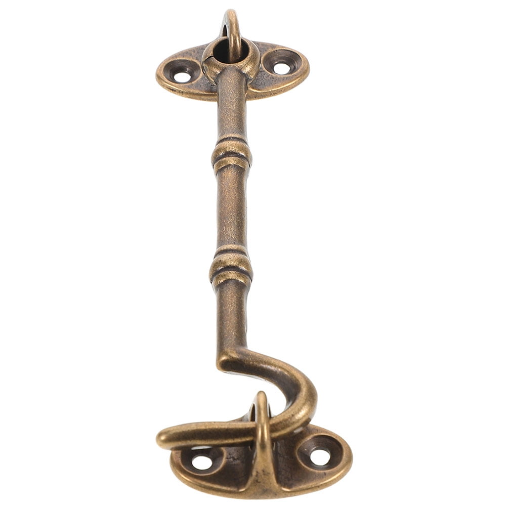 WHAMVOX Brass Hook Eye Latch for Door Barn Door Lock Heavy Duty Gate ...