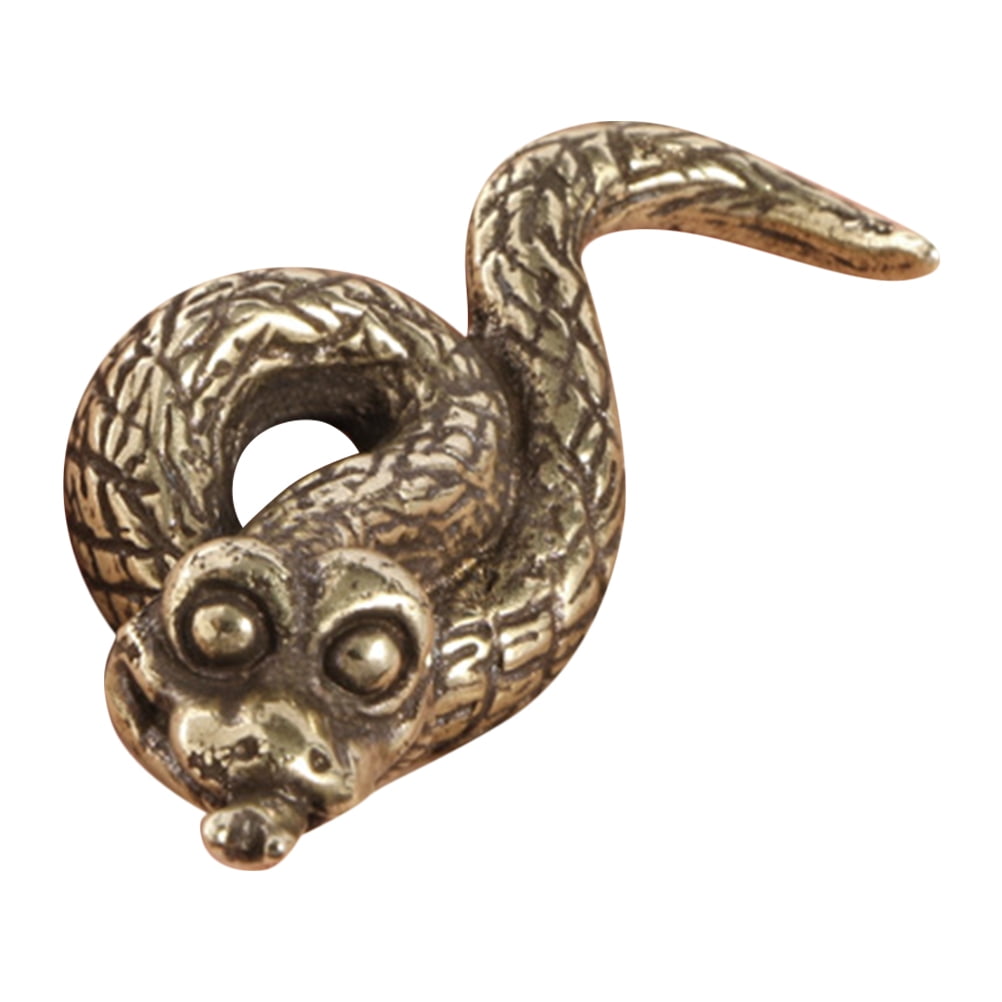 Worgeous Brass Snake Figurine Chinese New Year Home Decor Table Display ...