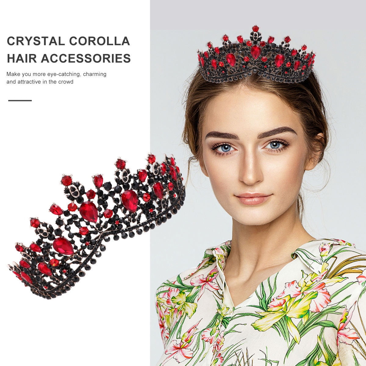 Worgeous Bridal Crown with Rhinestones and Crystals for Wedding ...