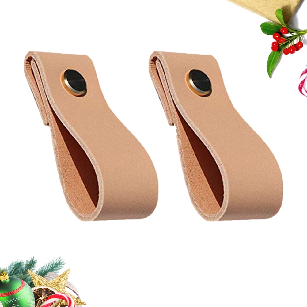 Worgeous Brown Leather Drawer Pulls for Door Use Easy to Install on ...