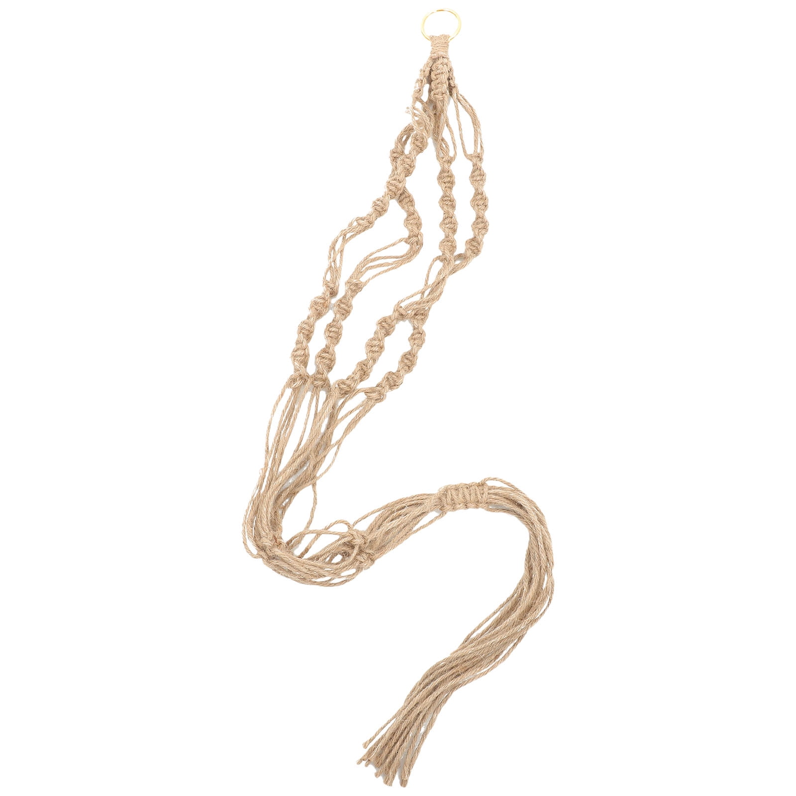 Worgeous Brown Rope 4 Legs Macrame Plant Hanger for Use with Metal Ring ...