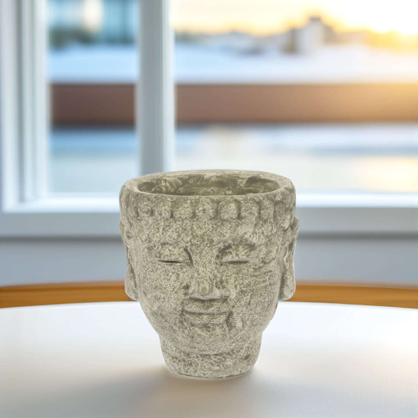 Phenofice Retro Buddha Planter Grey 1Set 5.1X4.7X4.7In - Walmart.com