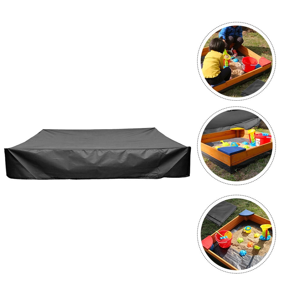 Worgeous Bunker Cover Bath Sandbox Waterproof Pit with Child Black ...