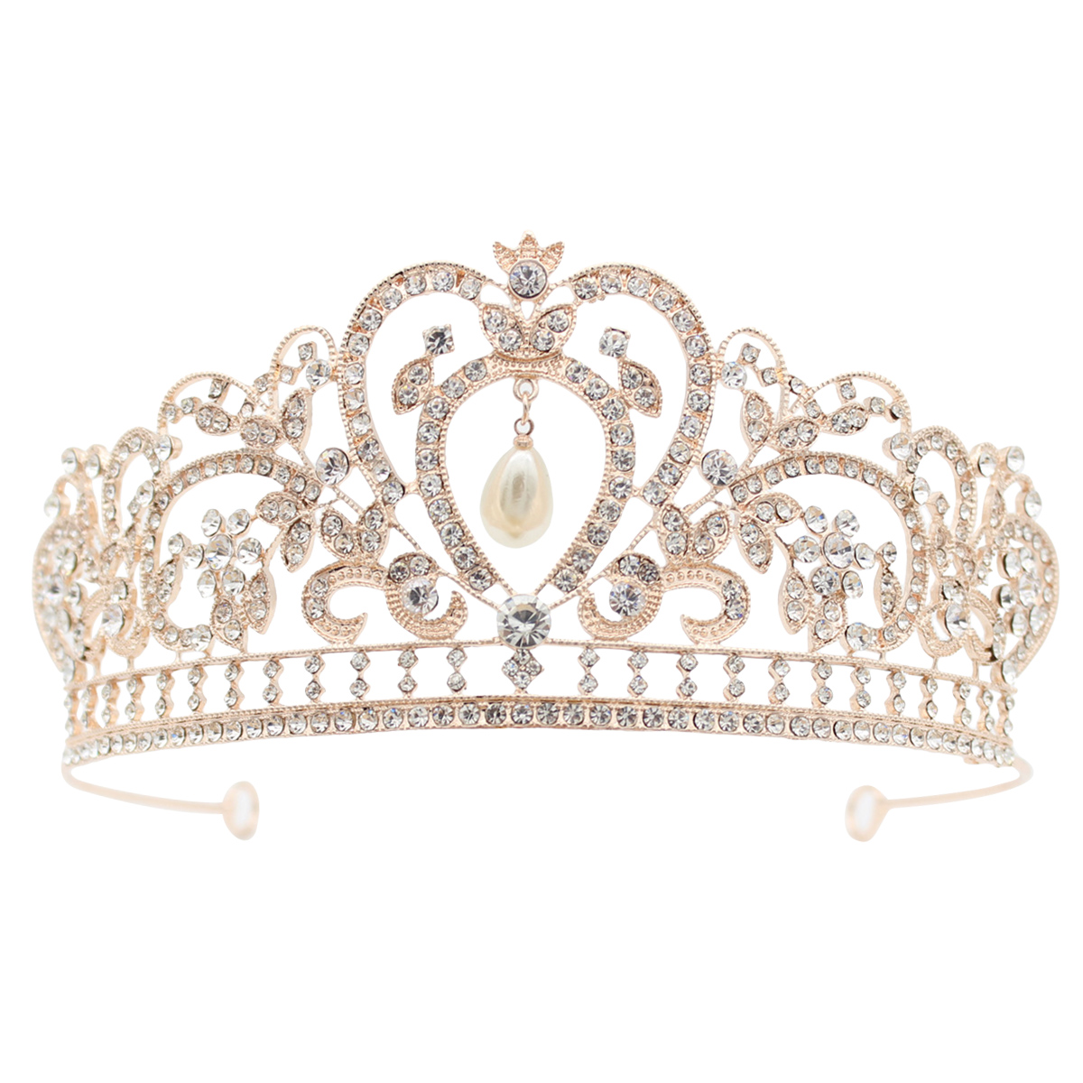 Worgeous Burgundy Clothes Shiny Tiara Crown Baroque Tiara - Walmart.com
