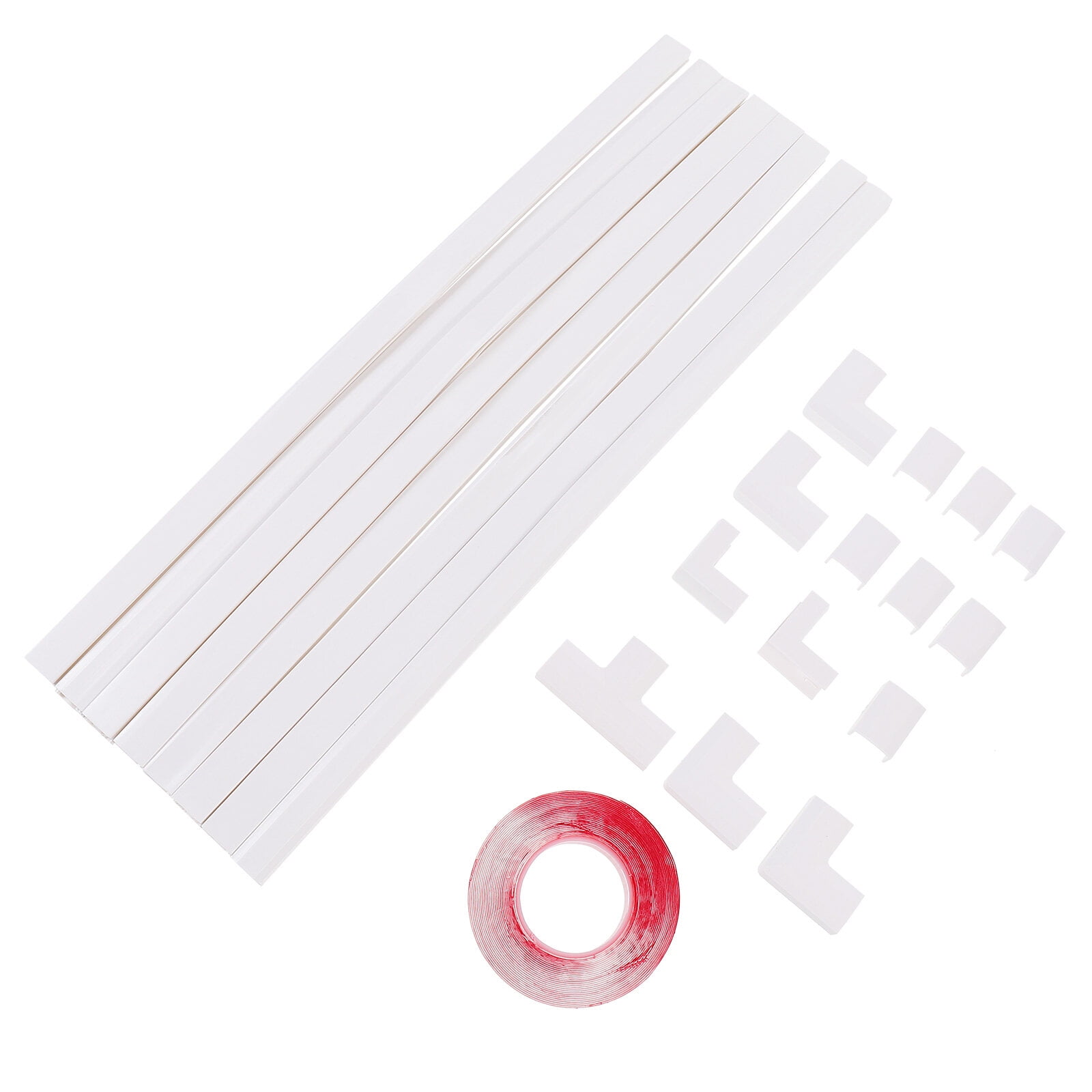 White Plastic Cable Concealer for Home Decorate TV Line Trunking 1 Set ...