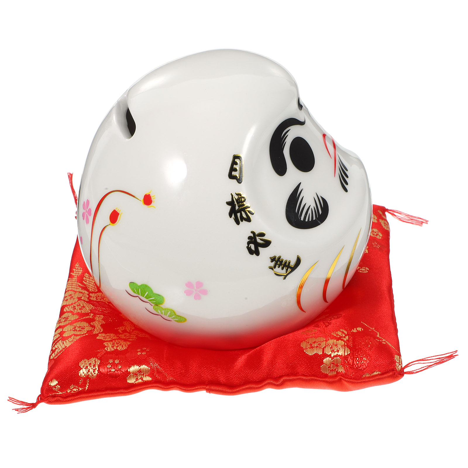 KALLORY Traditional Japanese Egg Statue Ceramic White 1Pcs Car Decor ...