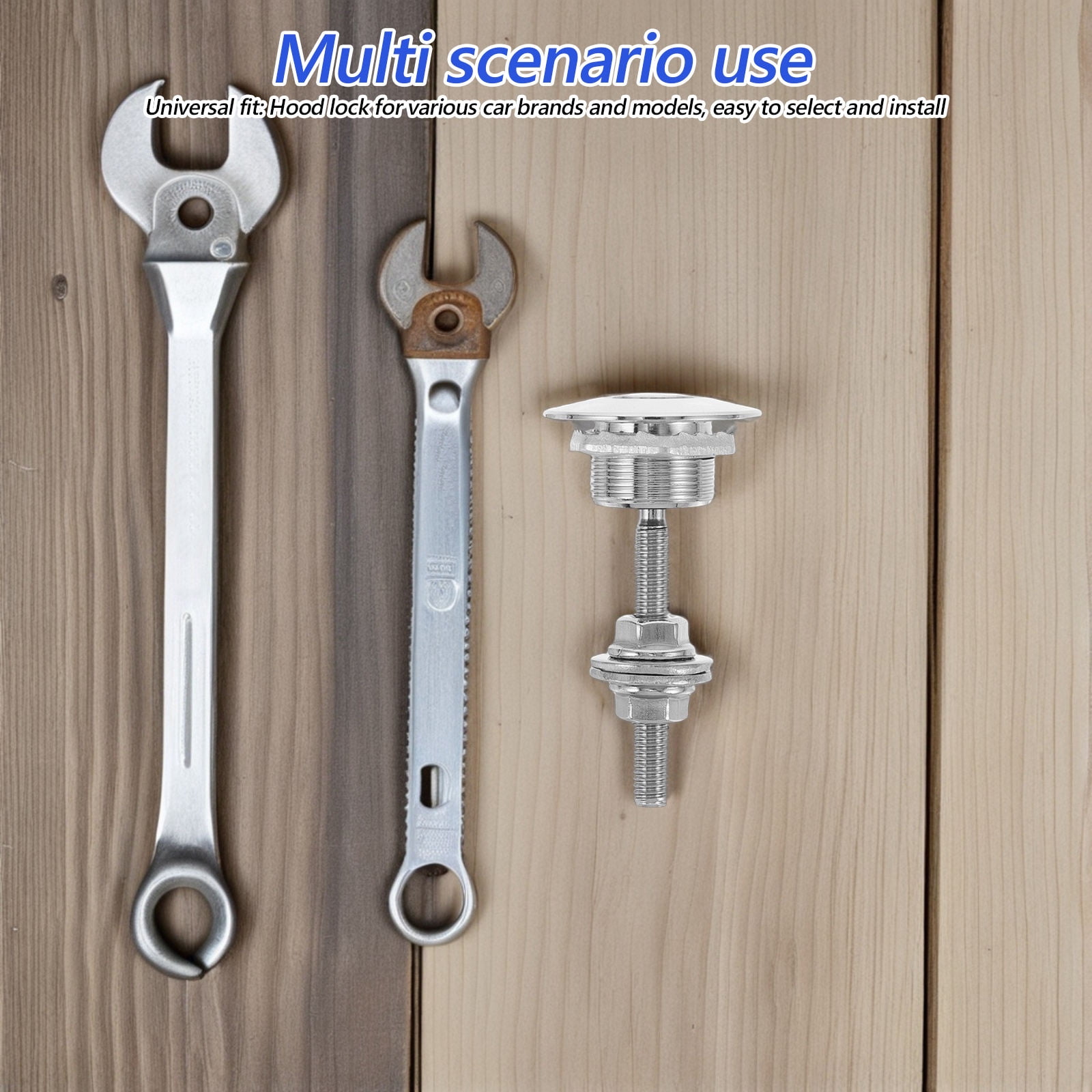 WHAMVOX Universal Car Hood Lock Kit with Durable Aluminum Latches for ...