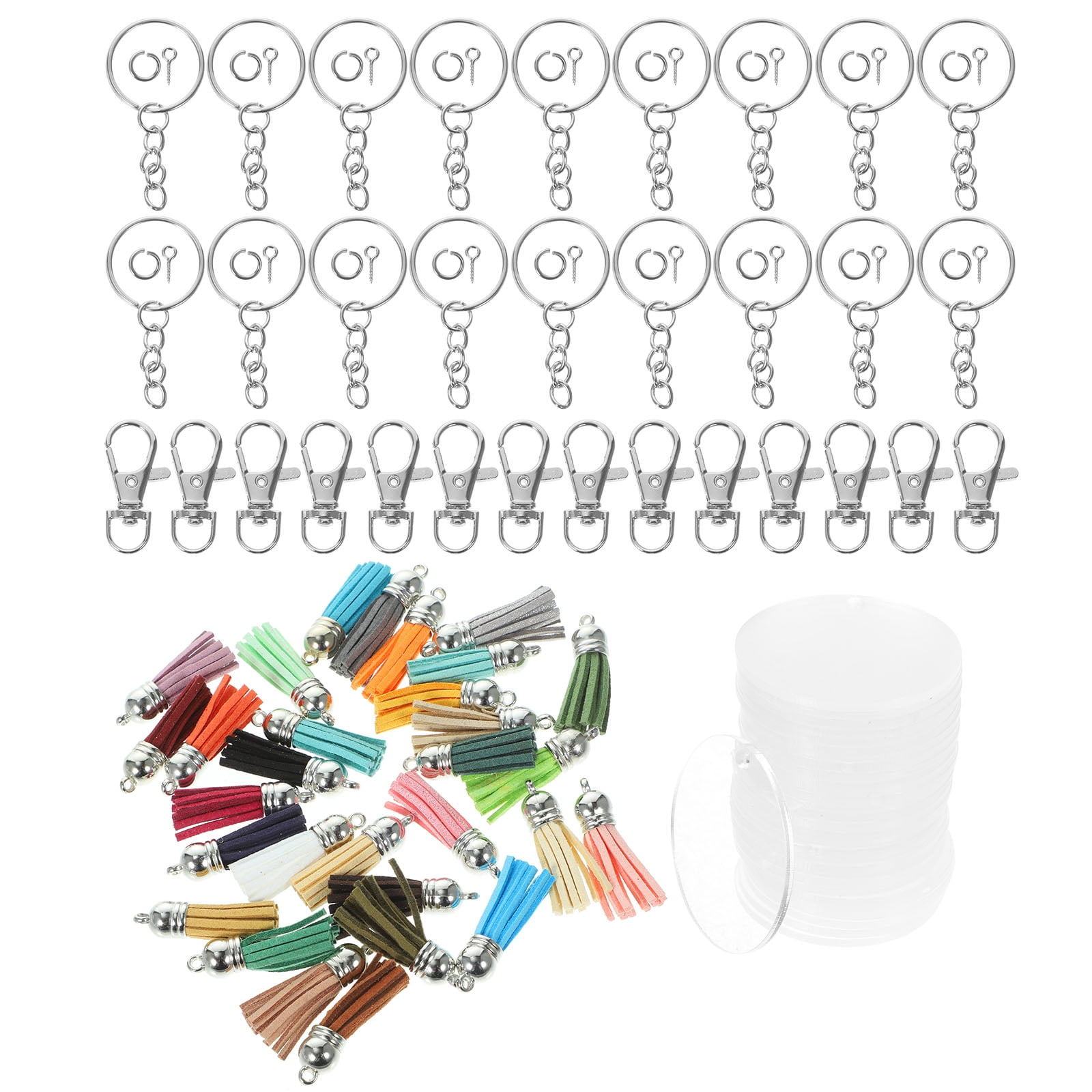 Worgeous Car Keychains Acrylic Tassel Set Making Materials - Walmart.com