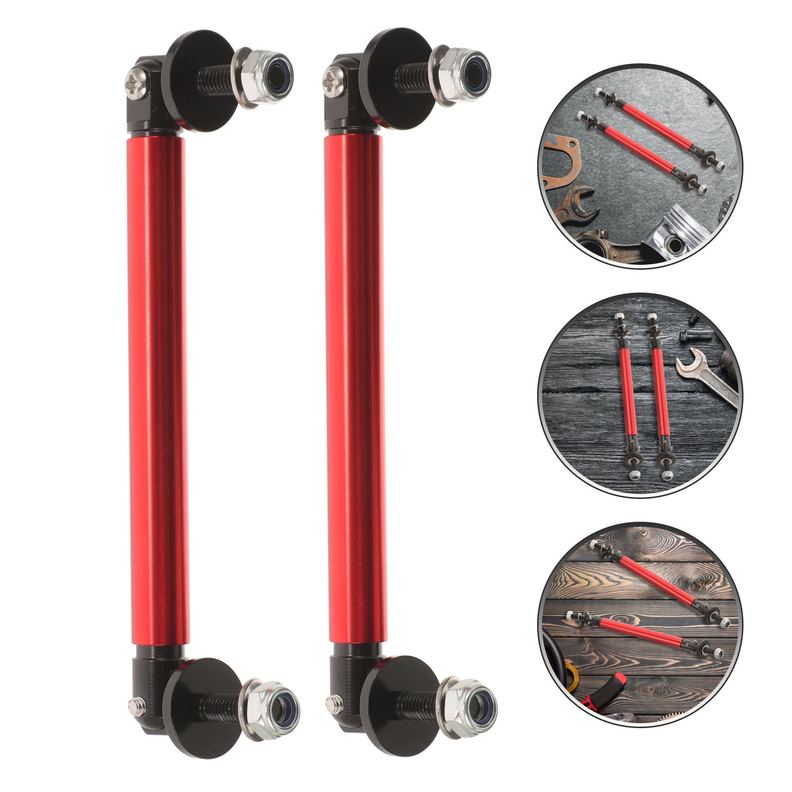 RENACLIPY Red Aluminum Alloy Adjustable Racing Car Bumper Lip Splitter ...