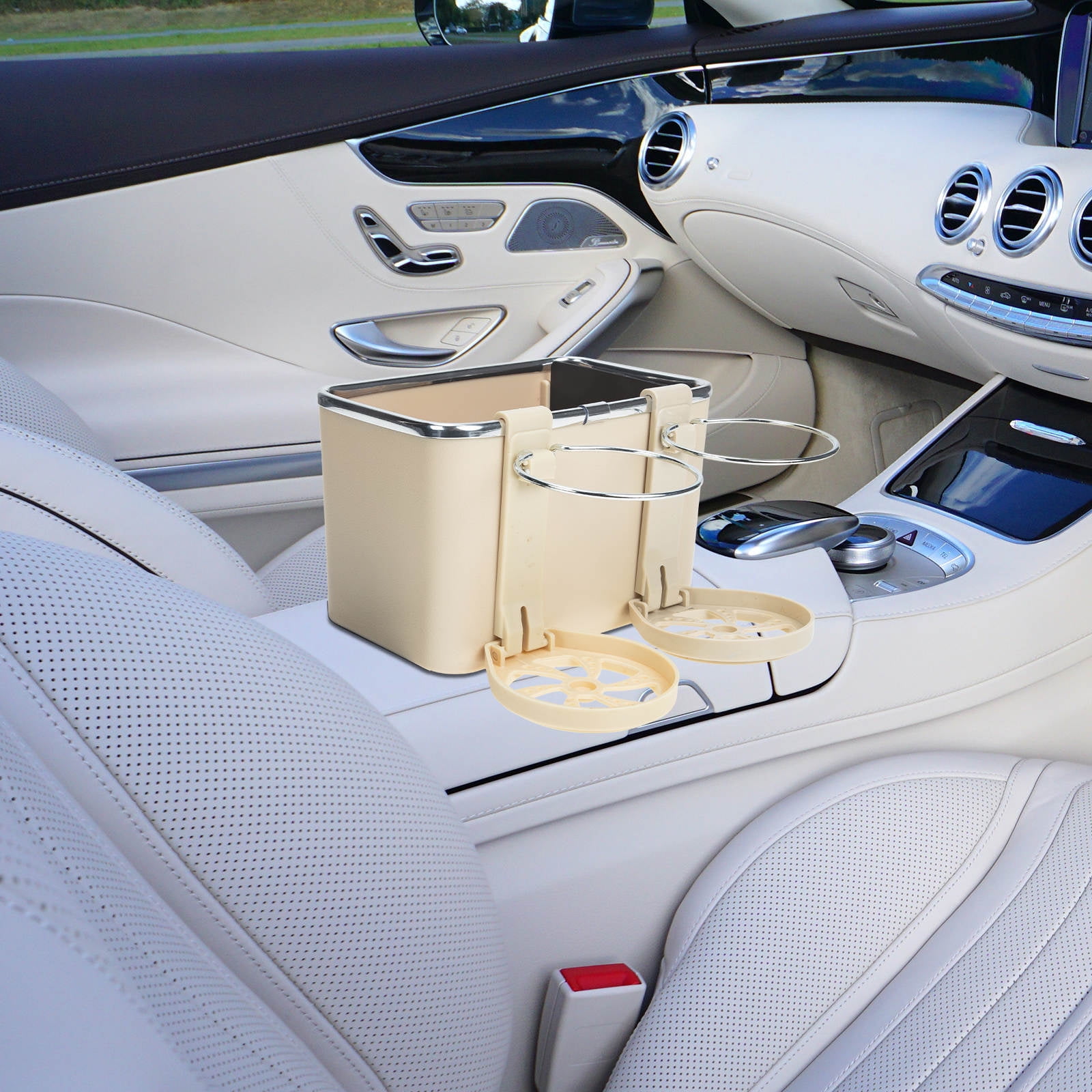 Worgeous Car Storage Box First Center Console Cup Holder Travel Yellow ...