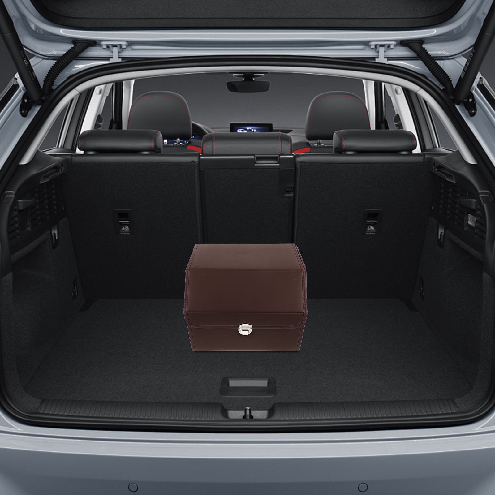 Worgeous Car Trunk Organizer with Lid SUV Truck Heavy Duty Waterproof ...