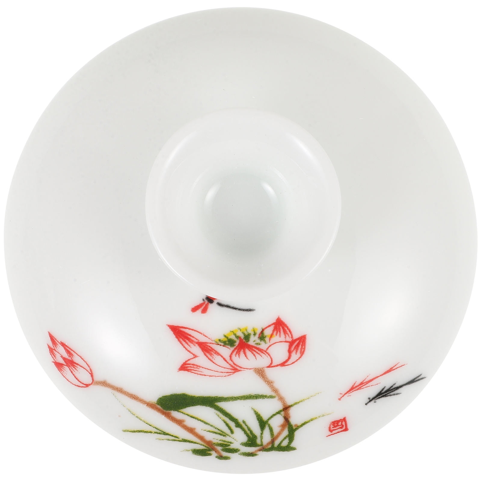 KALLORY Ceramic Tea Cup Lid 1Set 3.2In Round Classic Styling For Daily ...