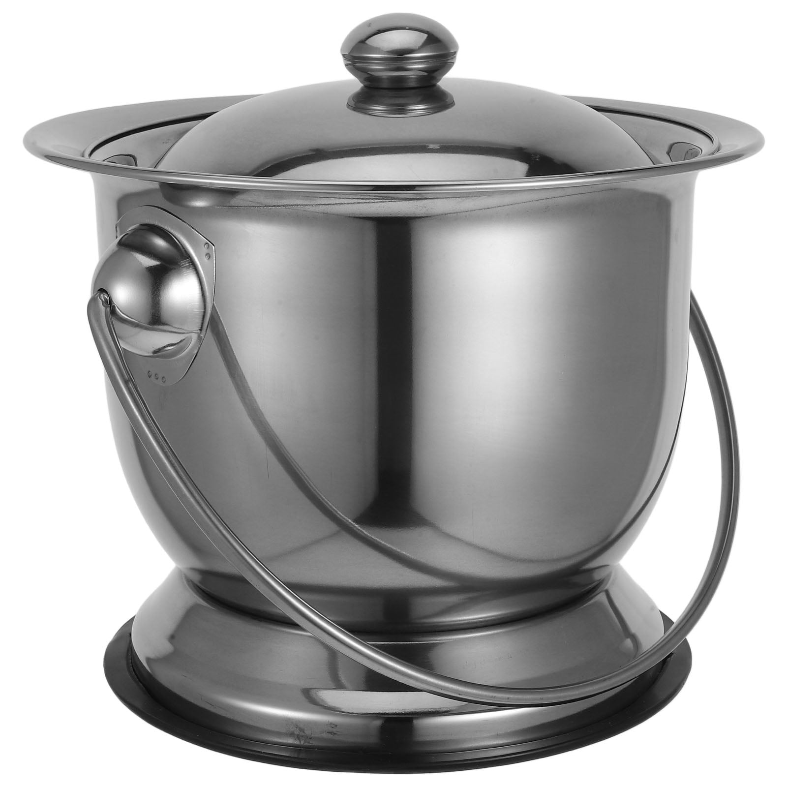 Worgeous Chamber Pot Stainless Steel Spittoon With Lid Portable Urine ...