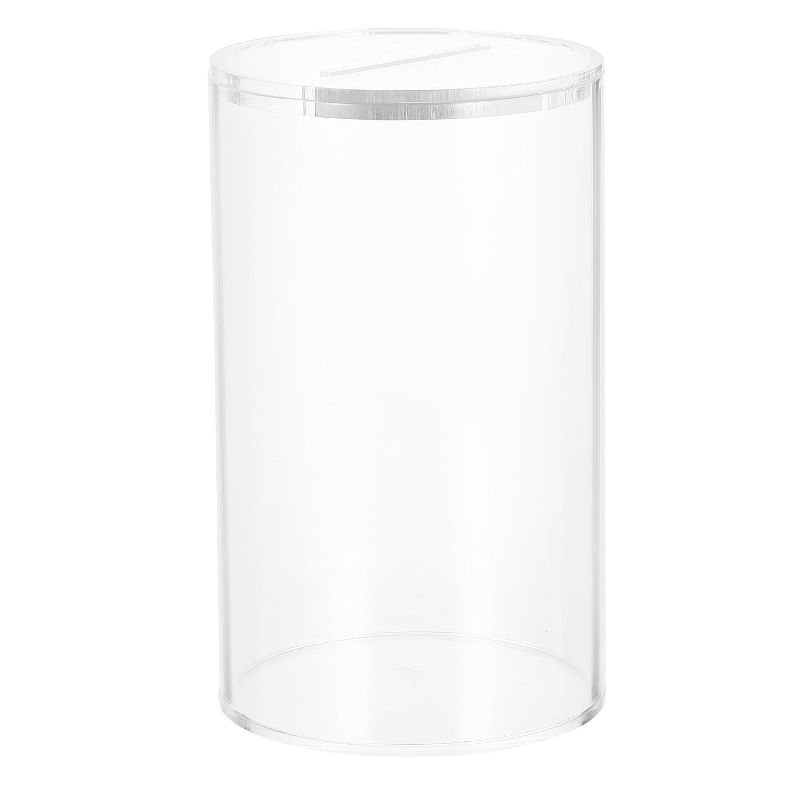 SEWCHICS Bank Lids Clear Money Box Transparent Acrylic 1 Set 5.9x5.9x3 ...